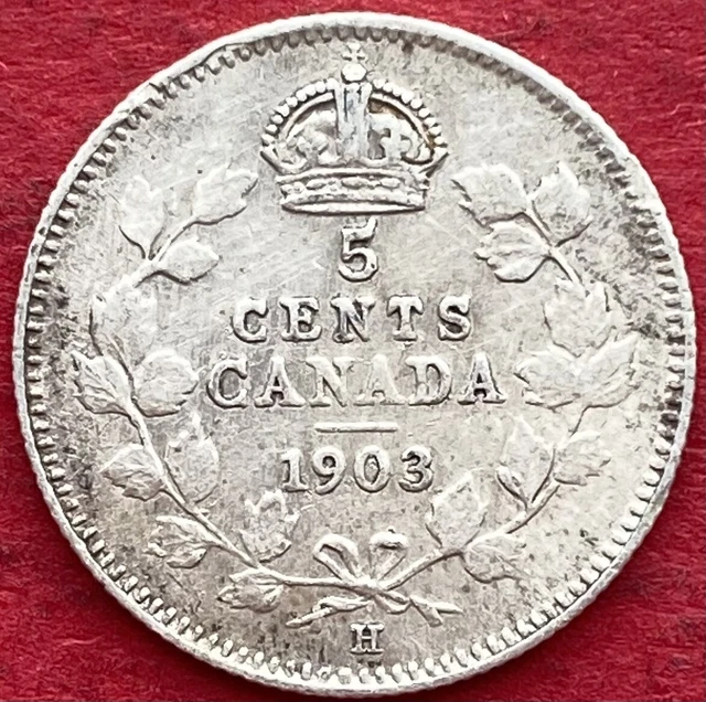 1903H CANADA 5 Cent Large Recut H - VF/EF - New Variety Lot#9346 $180.00 - PicClick CA