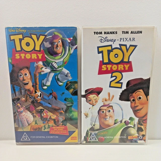 TOY STORY & Toy Story 2 Disney Pixar Movie Bundle VHS Video Tape Disney ...