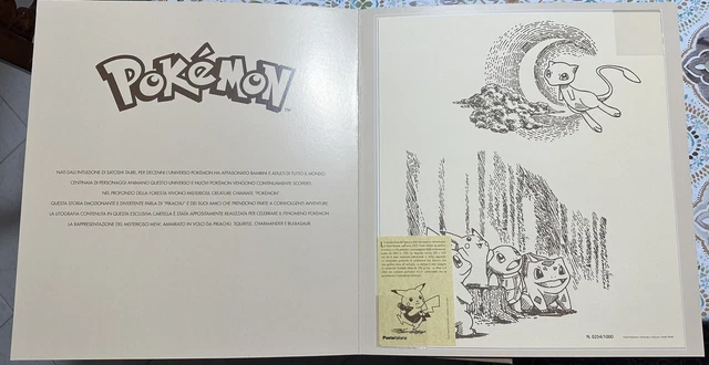 2023 FOLDER POSTE Italiane Pokemon Litografia Mew Nr. 254 di 1000 EUR ...