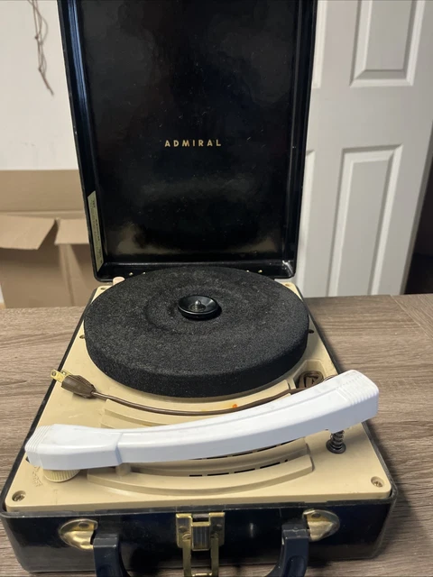 VINTAGE ADMIRAL RECORD Player Model 1B11 Circa 1950s- Turns On, Spins ...