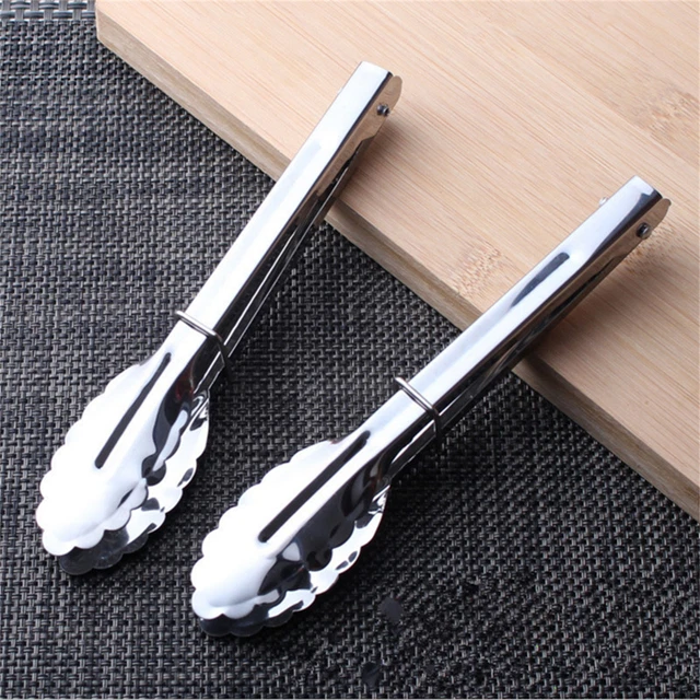 FOOD TONGS SHELL Head Versatile One Hand Operation Serving Grips ...