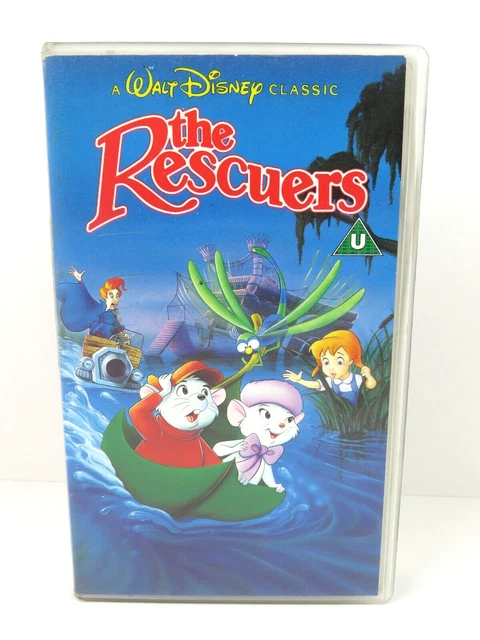 WALT DISNEY CLASSIC The Rescuers VHS Tape 74mins Vintage Cartoon Movie ...