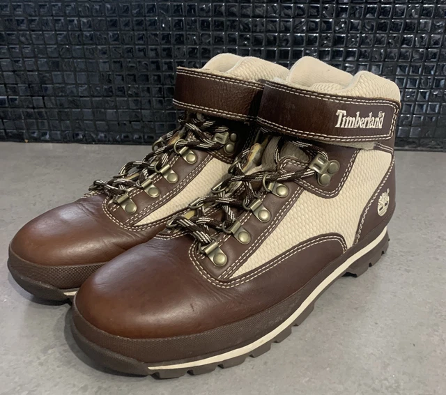 TIMBERLAND EURO HIKER Shell-Toe Boot - Real Brown Leather - Men’s Size ...