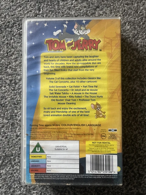 TOM AND JERRY Volume 3 VHS Video - £3.00 - PicClick UK
