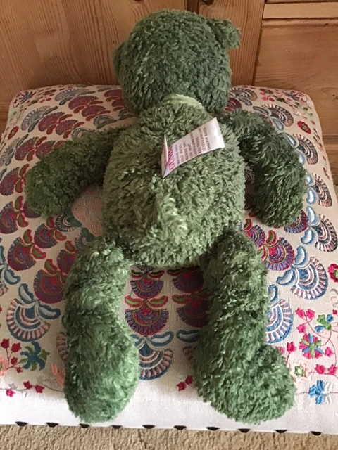 VINTAGE GUND CHUTNEY Green Curly Teddy Bear Soft Plush Toy 14" Style ...