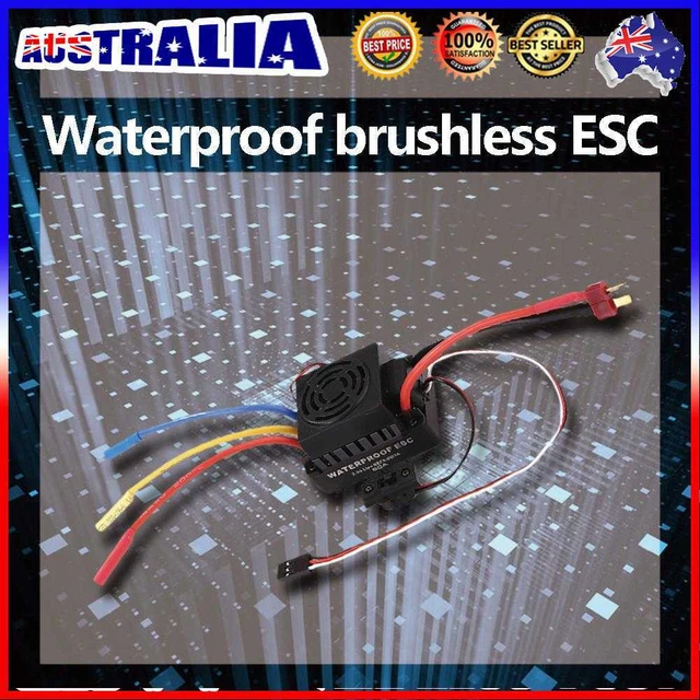 60A WATERPROOF BRUSHLESS Motor Speed Controller Sensorless ESC (Black ...