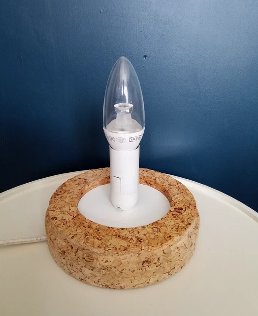 RARE VINTAGE IKEA Sinnerlig Glass & Cork Table Lamp £44.95 - PicClick UK