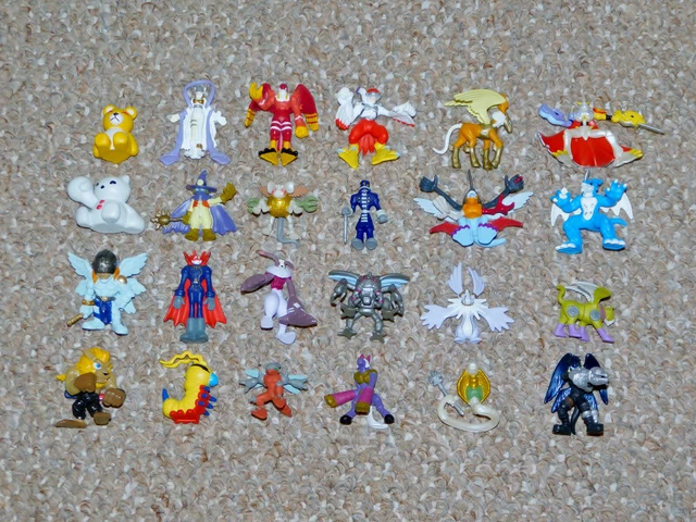 VINTAGE 1990S & 2000s Bandai Digimon 2" PVC Lot of 24 Mini Figures Some ...