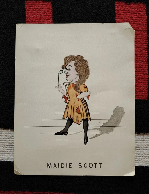 ORIGINAL CARICATURE OF Music Hall Star Maidie Scott Circa 1920s £15.00 ...