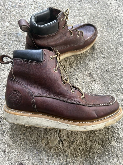 IRISH SETTER ASHBY Moc Soft Toe Leather Work Boots Brown 83605 Men's Sz ...