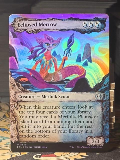 MTG ECLIPSED MERROW Showcase Borderless Foil Lorwyn Eclipsed English $2 ...