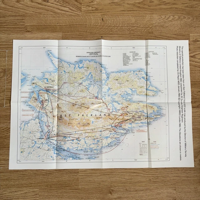 BRITISH ARMED FORCES FALKLANDS WAR Operation Corporate (Manoeuvre Map ...