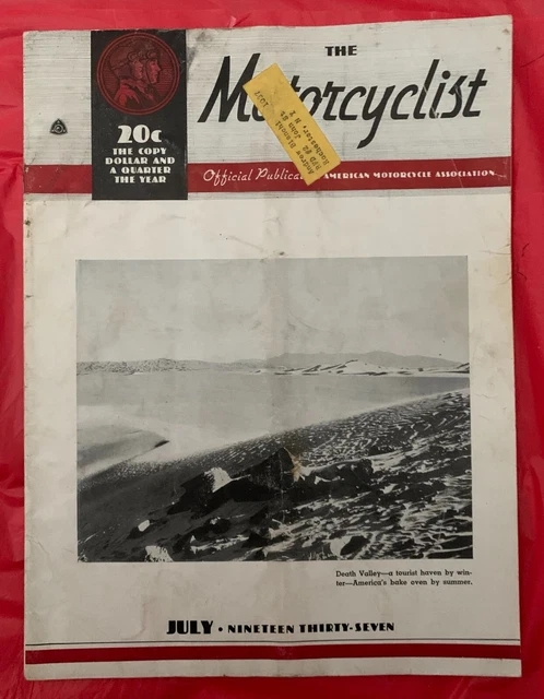 1937 THE MOTORCYCLIST July - Original Motorcycle Magazine - HARLEY ...