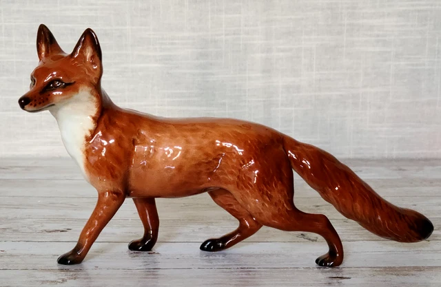BESWICK LARGE FOX Standing Gloss Model 1016A Pre-1967 Rare Black Tail ...