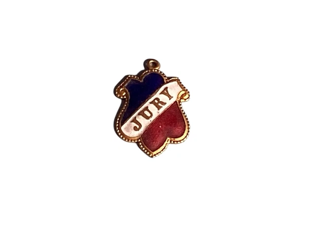 ANCIEN MÉDAILLE BROCHE Pin’s De Jury Blason Château Palme Laurier ...