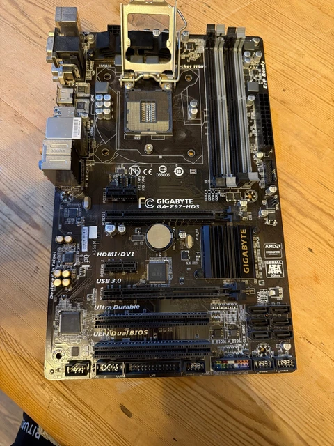 GIGABYTE GA-Z97-HD3, LGA 1150 (Socket H3) Intel Z97 Motherboard £19.90 ...