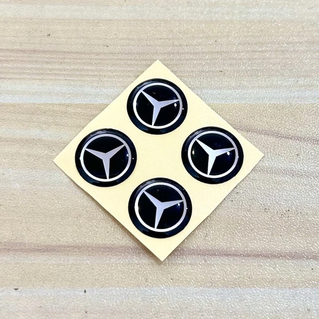 4X MERCEDES BENZ Stern Logo Schlüssel Emblem Aufkleber Sticker - 14 mm ...