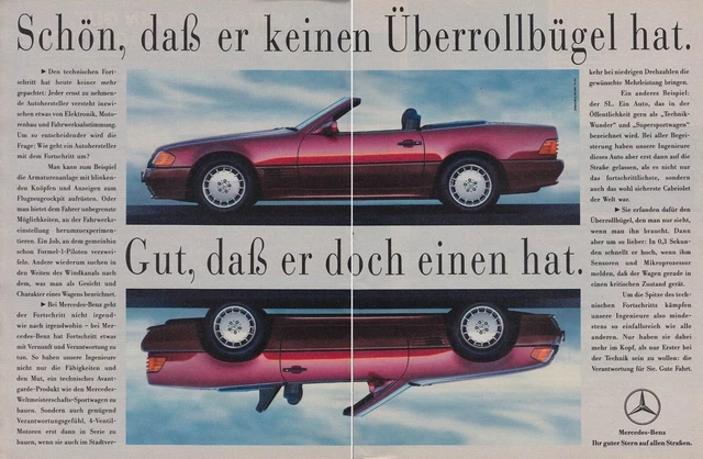 MERCEDES-BENZ SL (R129) - Advertising Advertisement Original ...