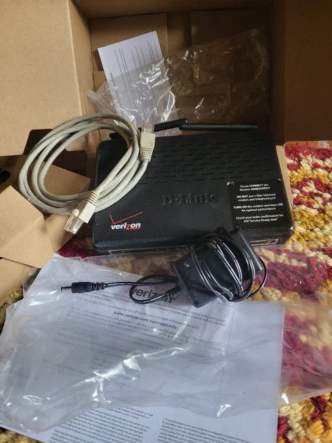 D-LINK DSL-2750B WIRELESS N Router 300MBPS 4-Port Ethernet Verizon ...