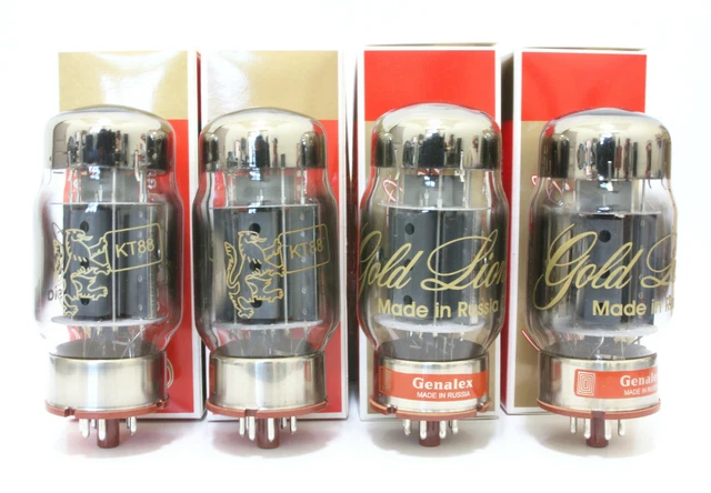 PLATINUM FACTORY MATCH 1 Quad Genalex GOLD LION KT88 KT-88 Vacuum tubes ...