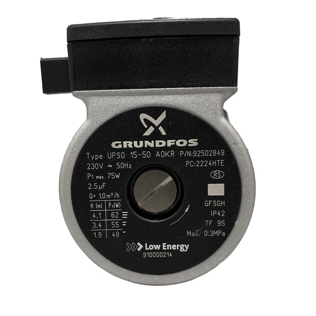 MAIN COMBI 24 HE 30 HE Grundfos 15-50 59926512 Pump Head 248042 £87.50 ...