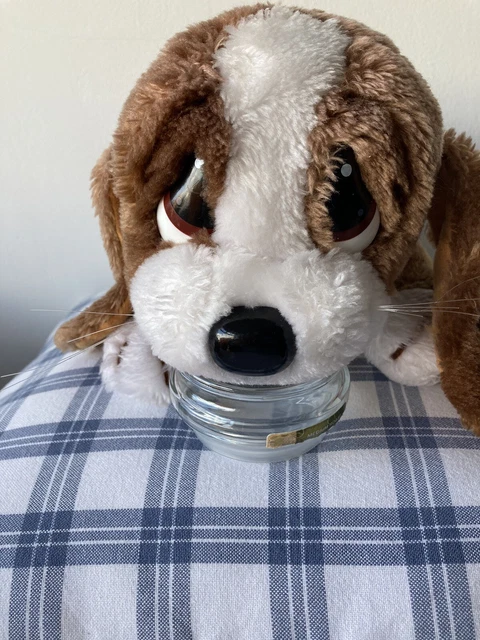 VINTAGE SAD SAM Dog Lying Down Soft Toy Plush - Applause 1985 Approx 9 ...