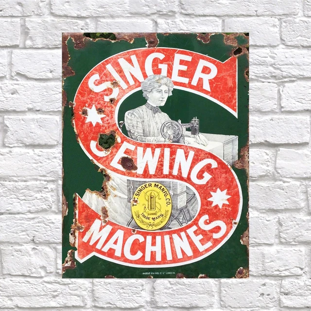 SINGER SEWING, RETRO tin sign nostalgic art gift Home Decor £3.95 ...
