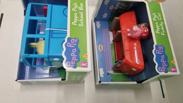 PEPPA PIG PLAYSET SCHOOL BUS or FAMILY CAR £8.90 - PicClick UK