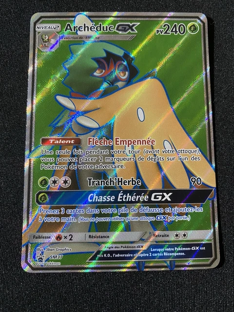CARTE POKÉMON : Archéduc SM37 GX Full Art FA Soleil & Lune Fr NM EUR 12 ...
