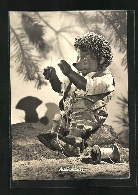 MECKI VERSUCHT EINEN Faden durch ein Nadelöhr zu fedeln, Ansichtskarte ...