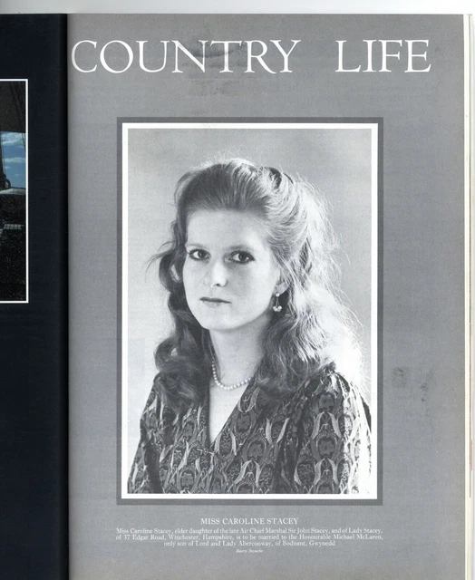 1985 COUNTRY LIFE Magazine CAROLINE STACEY MCLAREN Charlecote WHATTON ...