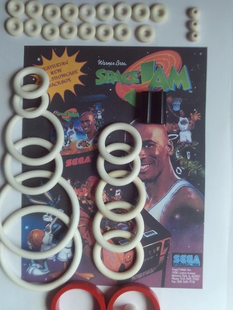 FLIPPER-SEGA-SPACE JAM-KIT ELASTIQUES-PINBALL Rubber Kit EUR 23,00 ...