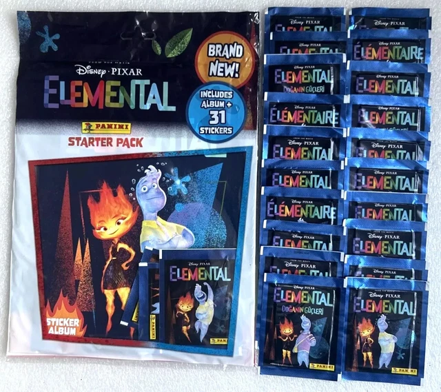 DISNEY PIXAR ELEMENTAL Panini Starter Pack - Album, 31 Stickers + 20 ...