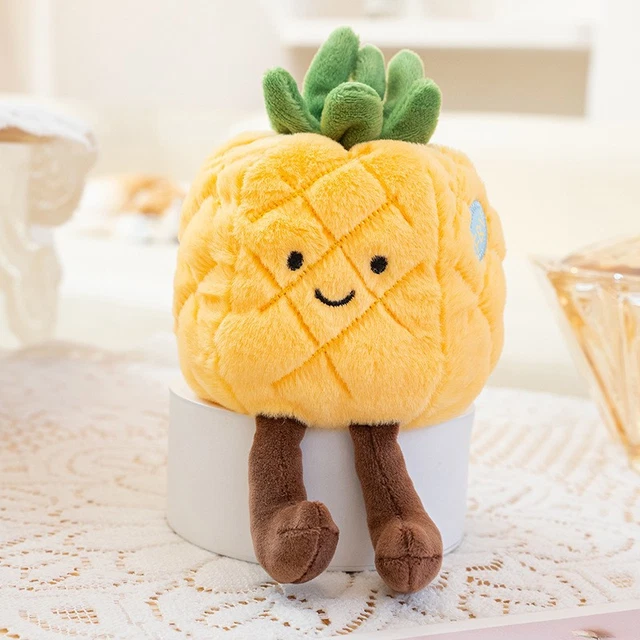 CUTE PINE ORANGE Watermelon Durian Stberry Cartoon Plush Doll Pendant ...