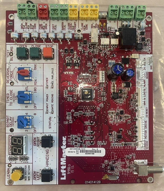 LIFTMASTER K1D9038-1CC REV B Logic Control Board SL3000UL, CSW200UL ...