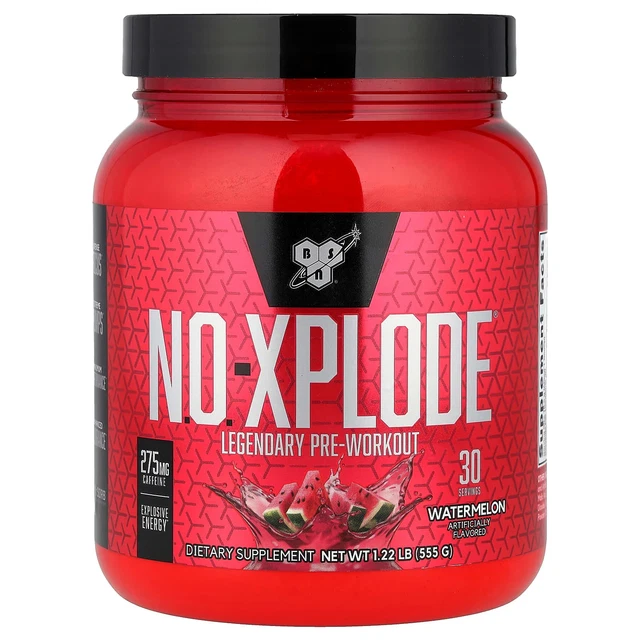 BSN N.O.-XPLODE PRE-WORKOUT Powder, Watermelon - 1.22lb (555g) £56.41 ...