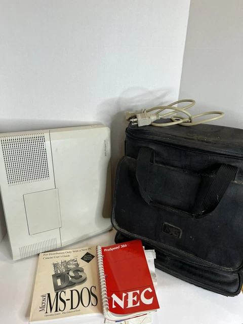 NEC PRO SPEED 386 vintage computer cpu 1988 w bag, powers on, no image ...