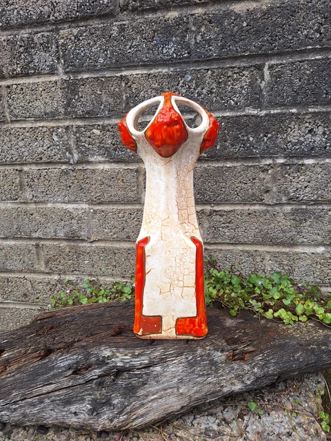 ART DECO 1930S DITMAR URBACH Alienware Art Vase Czech Ceramic Pottery ...