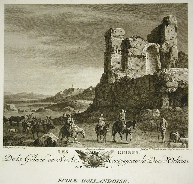 BARTHOLOMEUS BREENBERGH & Les Ruinnes " Gravure VARIN Ed Couché 1786 ...