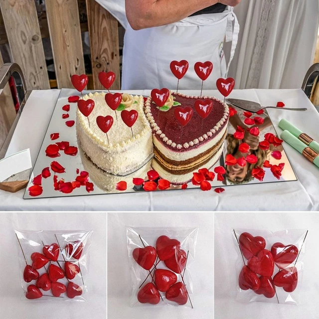 FOAM HEART-SHAPED CAKE Topper Cake Insert Set Birthday Party Supplies ...