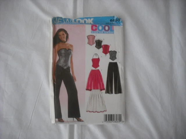 NEW UNCUT NEW look girls teen sewing pattern 6480 3-14 years outfit set ...