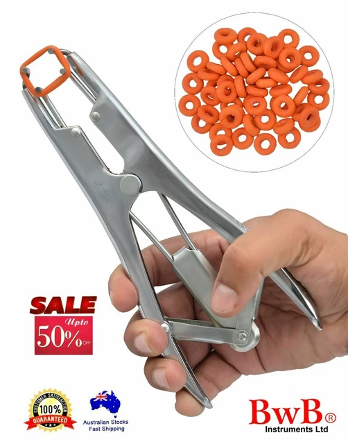 ELASTRATOR CASTRATION LARGE Plier Rubber Ring Applicator Castrator Docking Rings $44.99 ...