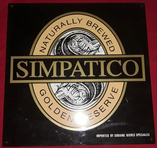 PLAQUE METAL Publicitaire Serigraphie Biere Simpatico N°708/208 EUR 22 ...