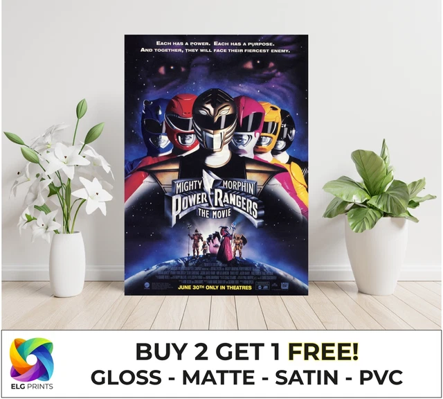MIGHTY MORPHIN POWER Rangers Classic Movie Large Poster Art Print Gift ...