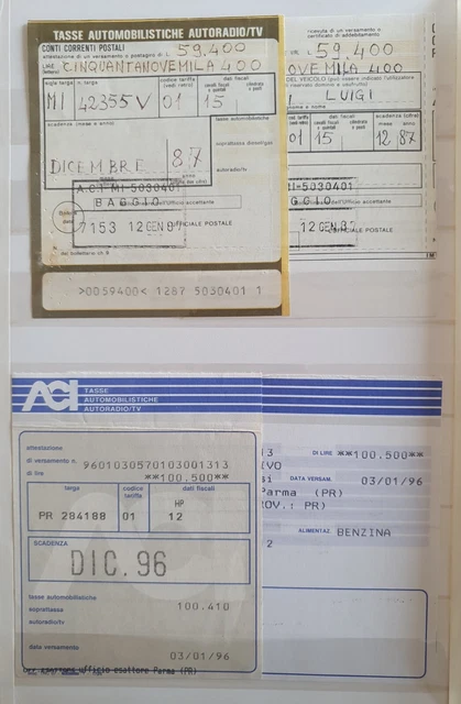 FRANCOBOLLI MARCHE DA bollo Repubblica bollo tassa circolazione auto ...