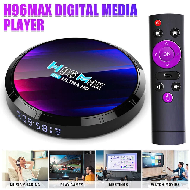 H96 MAX TV Box Android 11.0 4GRAM&64GROM Quad Core 4K HD Smart WiFi ...