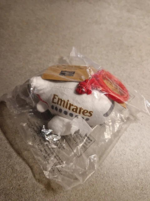 Emirates Airlines Plush Soft Toy Plane Vibrate Pull String Rattle Jumbo Jet A380 £1120