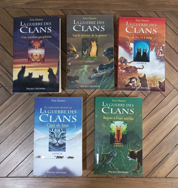 LOT DE 5 livres série La Guerre des Clans - tomes 1 2 3 4 5 - Grands formats EUR 14,90 - PicClick FR