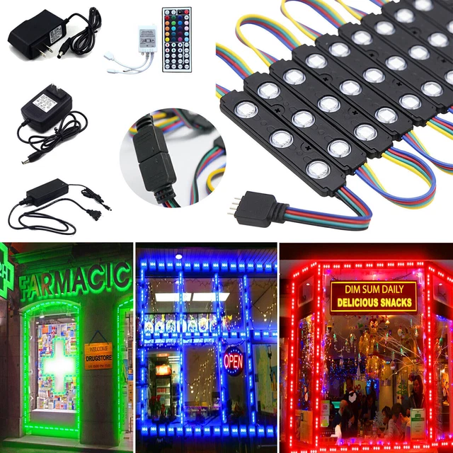 RGB 5050 3LED Injection Module Light Club Store Front Window Strip Lamp ...