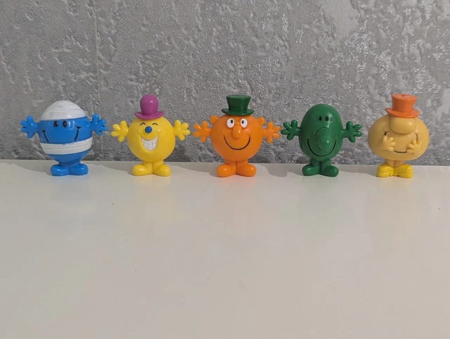 MR MEN PENCIL Toppers Bundle Of 5. Mr Bump , Mr Nosey Figures. Roger ...